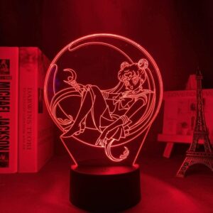 3d illusion lamp 16 color changing anime sailor moon for bedroom decorative room nightlight birthday gift table light manga for boys girls kids room decor