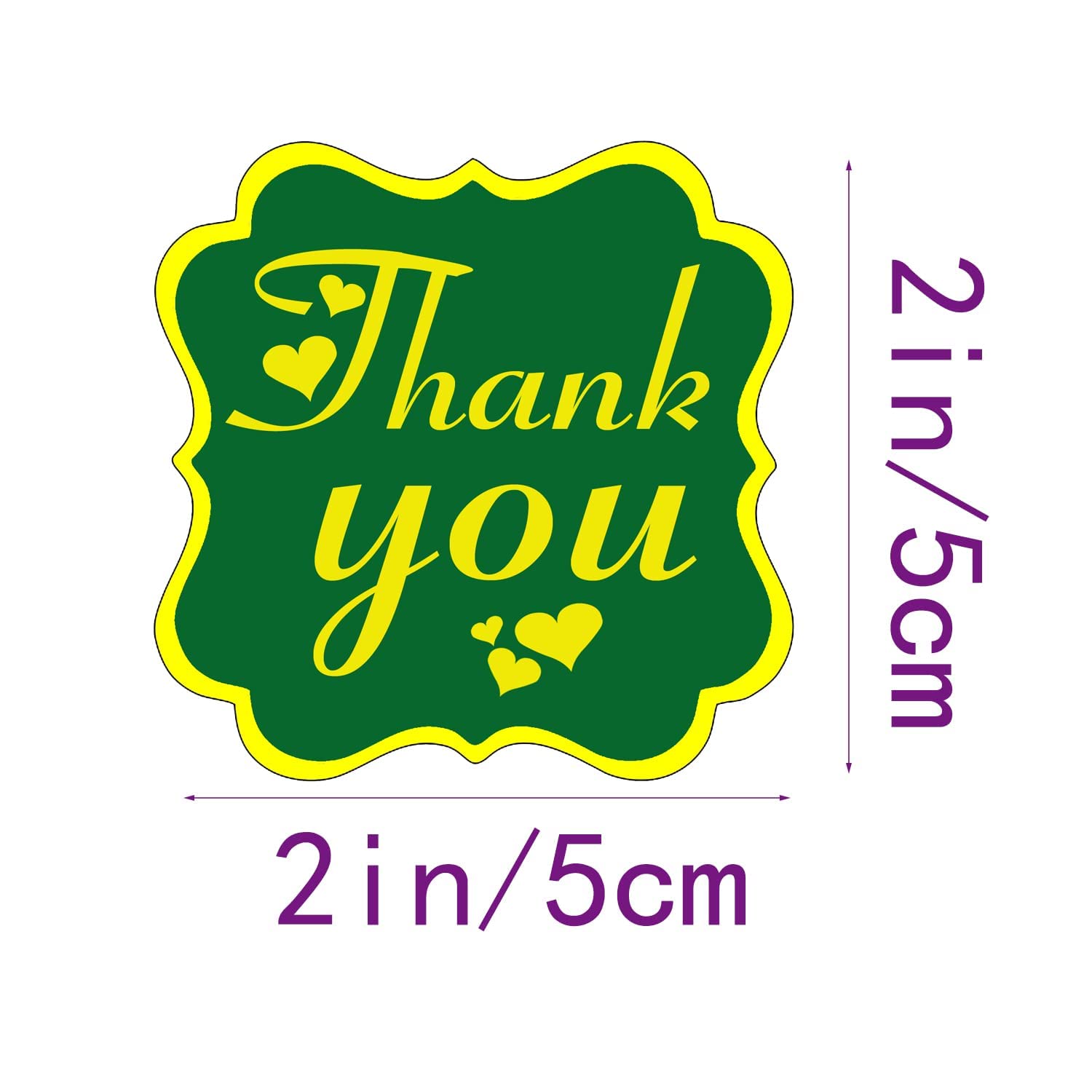 OPG Gold Foil Thank You Stickers, ,2" Round Stickers for Gift, Wedding，Birthday,180pcs Thank You Labels Stickers (Fancy Frame)