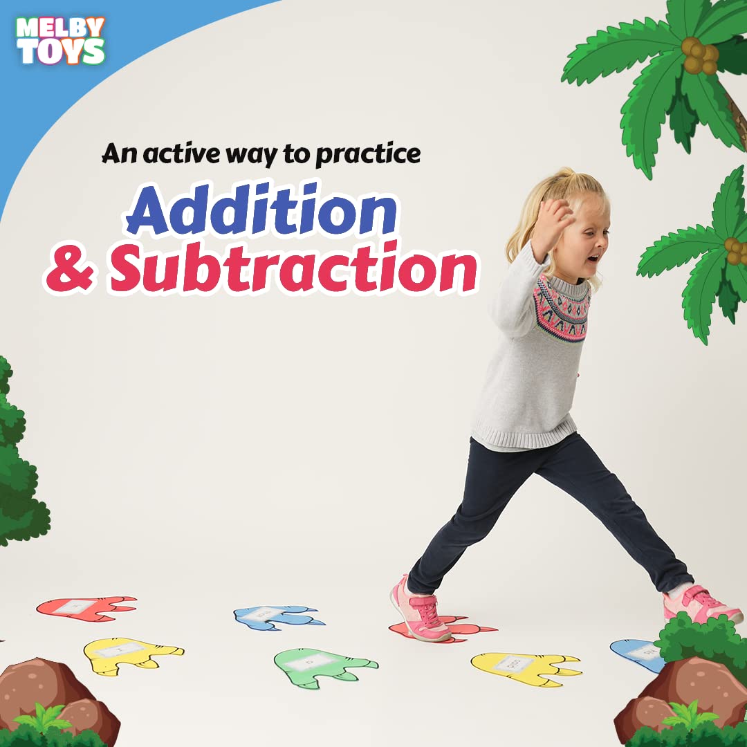 Dino Stomp Addition and Subtraction Games I Math Games for Kindergarten I Math Toys for Kids 5-7 I Addition and Subtraction Flashcards I Addition Games I Educational Kids Games