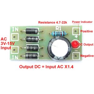 3Pcs AC-DC Converter 6V 12V 24V to 12V 6V Full Bridge Rectifier Filter Power Supply Module for Model Train Railroad LED, 1N4007 AC to DC Converter Rectifier (Input AC 6V-32V (capacitance 50V470UF))