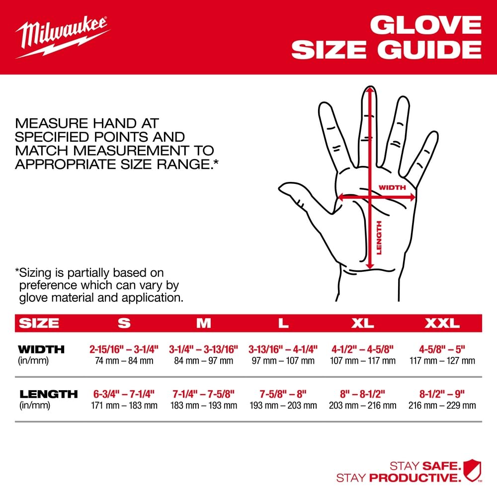 Milwaukee X-Large Red Nitrile Impact Level 3 Cut Resistant Dipped Work Gloves