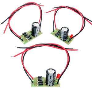 3pcs ac-dc converter 6v 12v 24v to 12v 6v full bridge rectifier filter power supply module for model train railroad led, 1n4007 ac to dc converter rectifier (input ac 6v-32v (capacitance 50v470uf))