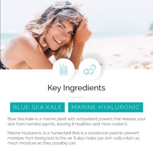 VITAMINS AND SEA BEAUTY, Gel Facial Cleanser, Gentle Hydrating Purifying Face Cleanser Wash with Blue Sea Kale and Marine Hyaluronic, All Skin Types, 8 Fl Oz