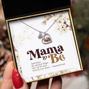 Aphrodite's Mama To Be, Baby Feet Heart Necklace First Time Mom Gift, Newborn Essentials Gifts for New Mom, Baby Shower Gifts, New Mom Gifts, Mom Gifts, New Mom Essentials, Expecting Mother Jewelry