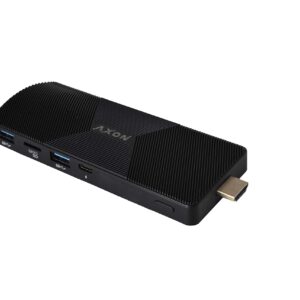 Fanless Axon LAN Mini PC Stick, Intel Gemini Lake 41 Series Processor, Windows 10 Pro, 8GB RAM + 128GB eMMC. Support 4K HD, 2.4/5G WiFi, BT 4.0