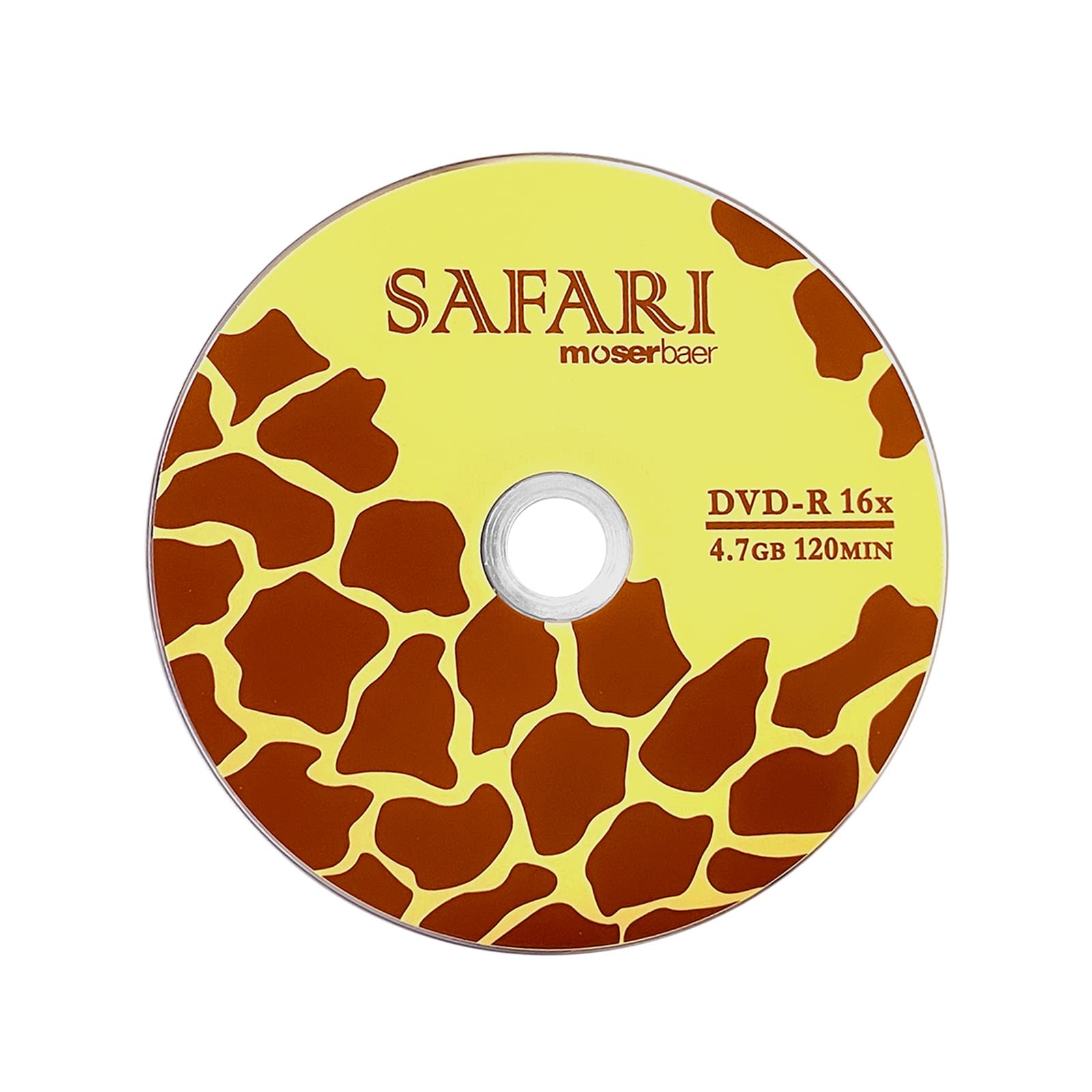 Moserbaer Safari DVD-R 16X 4.7GB Branded Logo Recordable Media Disc-50 Pack Spindle