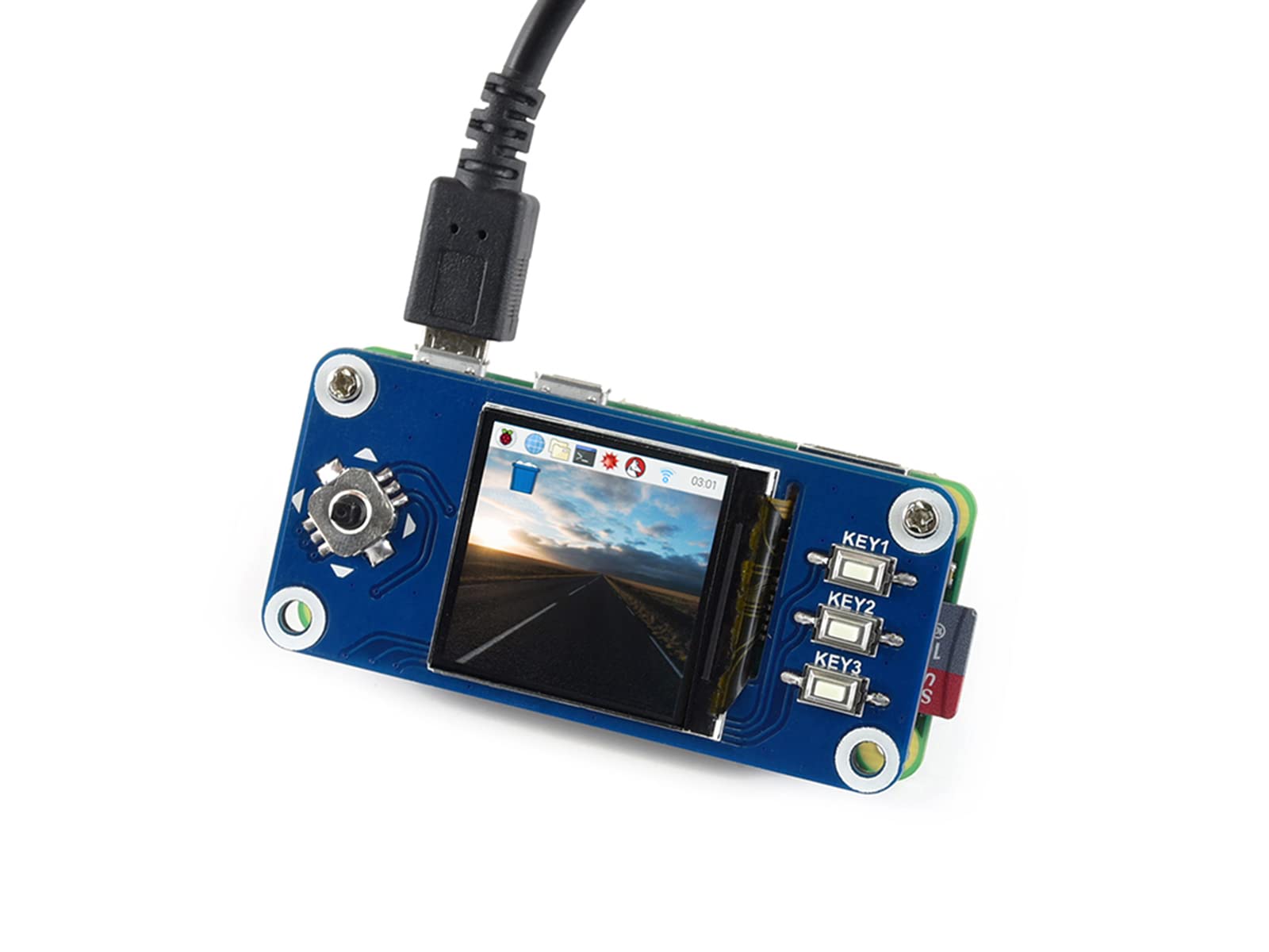 Waveshare 1.3 Zoll LCD Display HAT for Raspberry Pi, 240x240 IPS, SPI, Joystick & 3X Buttons