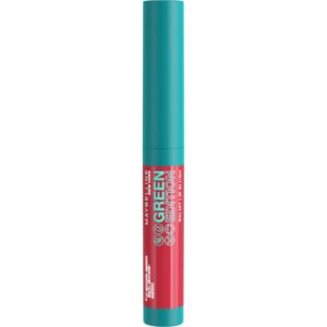 Maybelline Green Edition Balmy Lip Blush, Formulated With Mango Oil, Dusk, Cherry Pink, 1 Count