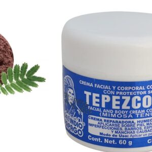 DEL INDIO PAPAGO Facial Day Skin Cream with Tepezcohuite 60g Small - Corporal Colageno Y Vitamina E - Hydrates the Skin