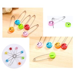 Diaper Pins, 50 Safety Pins Plastic Head Stainless Steel Diaper Pins with Safe Locking Closures for Diaper Clothes Dress Craft Hold (50 slime pins)