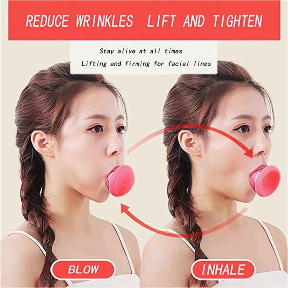 SURORAIN Face Exerciser, Facial Yoga for Skin Tighten Firm, Jaw Exerciser, Double Chin Breathing Exercise Device Jaw Face Slimmer for Women and Men