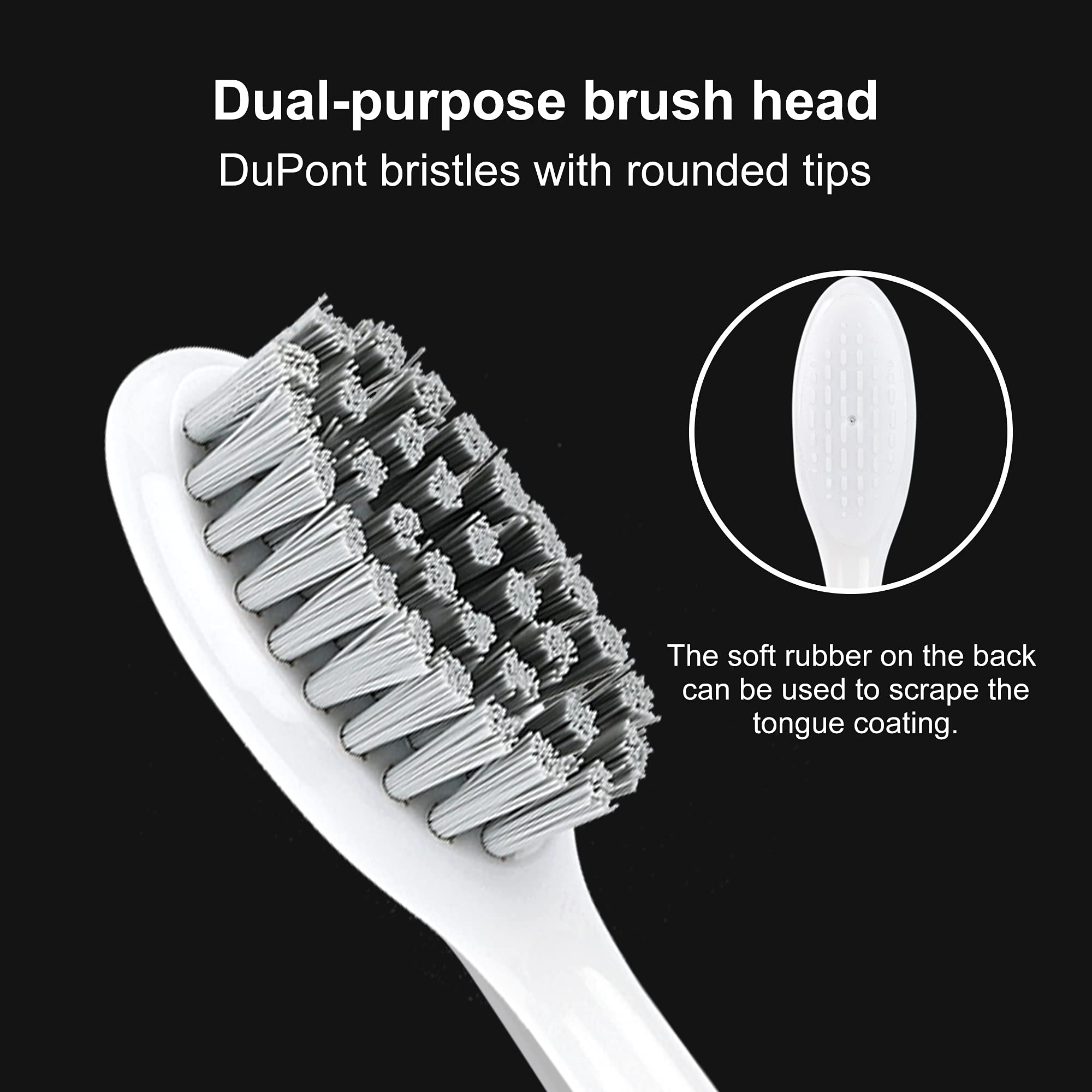 Flexforce Sonic Electric Intelligent Battery-Operated Electric Toothbrush Soft Dupont Replace The Mounting Brush Head V1 The Sky Black