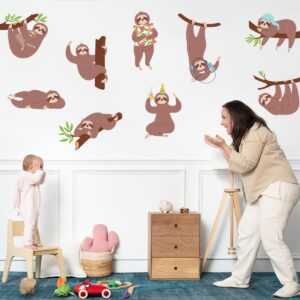 MEFOSS Large Sloth Wall Decal Kids Wall Stickers Peel and Stick Nursery Kids Baby Room Playroom Wall Decor