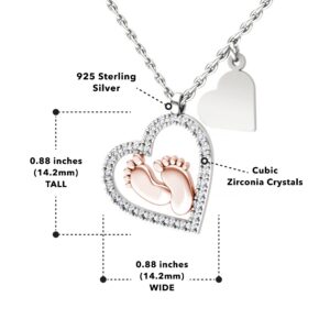 Aphrodite's Mama To Be, Baby Feet Heart Necklace First Time Mom Gift, Newborn Essentials Gifts for New Mom, Baby Shower Gifts, New Mom Gifts, Mom Gifts, New Mom Essentials, Expecting Mother Jewelry