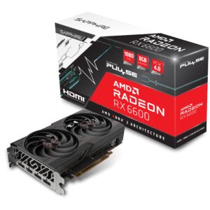 Sapphire 11310-01-20G Pulse AMD Radeon RX 6600 Gaming Graphics Card with 8GB GDDR6, AMD RDNA 2