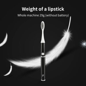 Flexforce Sonic Electric Intelligent Battery-Operated Electric Toothbrush Soft Dupont Replace The Mounting Brush Head V1 The Sky Black