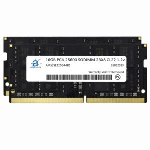 adamanta 32gb (2x16gb) compatible for dell alienware, inspiron, latitude, precision, vostro ddr4 3200mhz pc4-25600 sodimm 2rx8 cl22 1.2v laptop notebook memory ram upgrade p/n: snp1cxp8c/16g