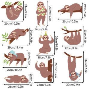 MEFOSS Large Sloth Wall Decal Kids Wall Stickers Peel and Stick Nursery Kids Baby Room Playroom Wall Decor