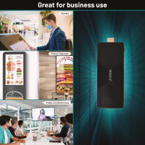 Fanless Axon LAN Mini PC Stick, Intel Gemini Lake 41 Series Processor, Windows 10 Pro, 8GB RAM + 128GB eMMC. Support 4K HD, 2.4/5G WiFi, BT 4.0