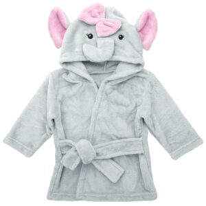 mr. pen- baby animal face robe, unisex, 0-9 month, plush baby robe, animal face robe, baby bathrobe, elephant bathrobe baby, baby bath robe, hooded baby towels, baby robes, baby bath towel