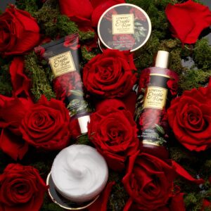 Valentines Day Gifts for Her - Exotic Rose Valentine Gift Basket for Women, Spa Bath and Body Gift Set, Anniversary Gifts for Women, Mom Birthday Gift with Body Scrub, Bubble Bath, Lotion & More