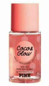 victoria's secret pink scented mini body mist 2.5 fl oz (coco glow)