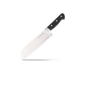 dura living 7-inch santoku knife - razor-sharp high-carbon stainless steel blade, forged ergonomic riveted handle, chef knife for chopping, slicing & dicing, multipurpose kitchen knife, home chef