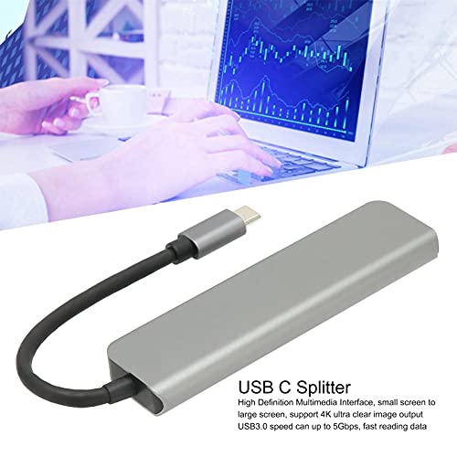 USB C Hub, Type C to Audio PD USB 3.0 Hub 5Gbps Transmission for Mouse for Keyboard