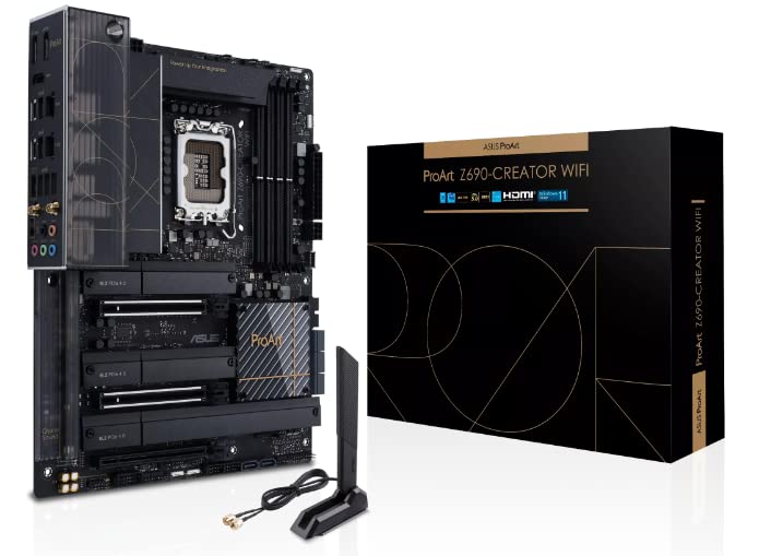 Asus ProArt Z690-CREATOR WIFI Desktop Motherboard - Intel Chipset - Socket LGA-1700 - Intel Optane Memory Ready - ATX