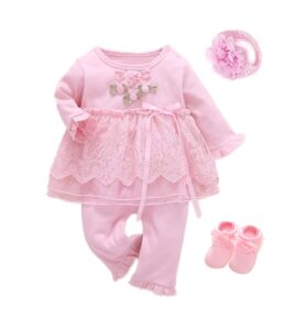 foohinck baby girl clothes 0 to 3 months newborn rompers clothes bow lace princess baby jumpsuit 0-3 months infant