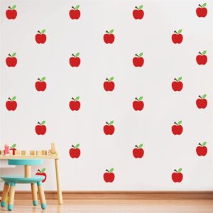 Red Apples Wall Stickers for Kids Room,Boys Girls Bedroom Decoration Wall Decals Baby Nursery Mural BK022 (Red)