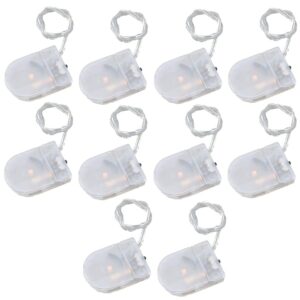 lampvpath (pack of 10 cr2032 battery holder coin cell holder, cr2032 battery holder with switch, 1 x 3v cr2032 button coin cell battery holder with leads on off switch - clear