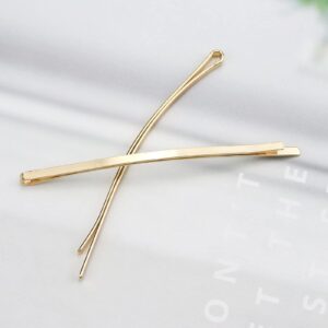 50 Gold Jumbo Bobby Pins, 3.34 Inch Metal Hair Clips Hair Pin Bobby-pins Hairpins Hair Accessories for Women Thick Long Updo Hair Style