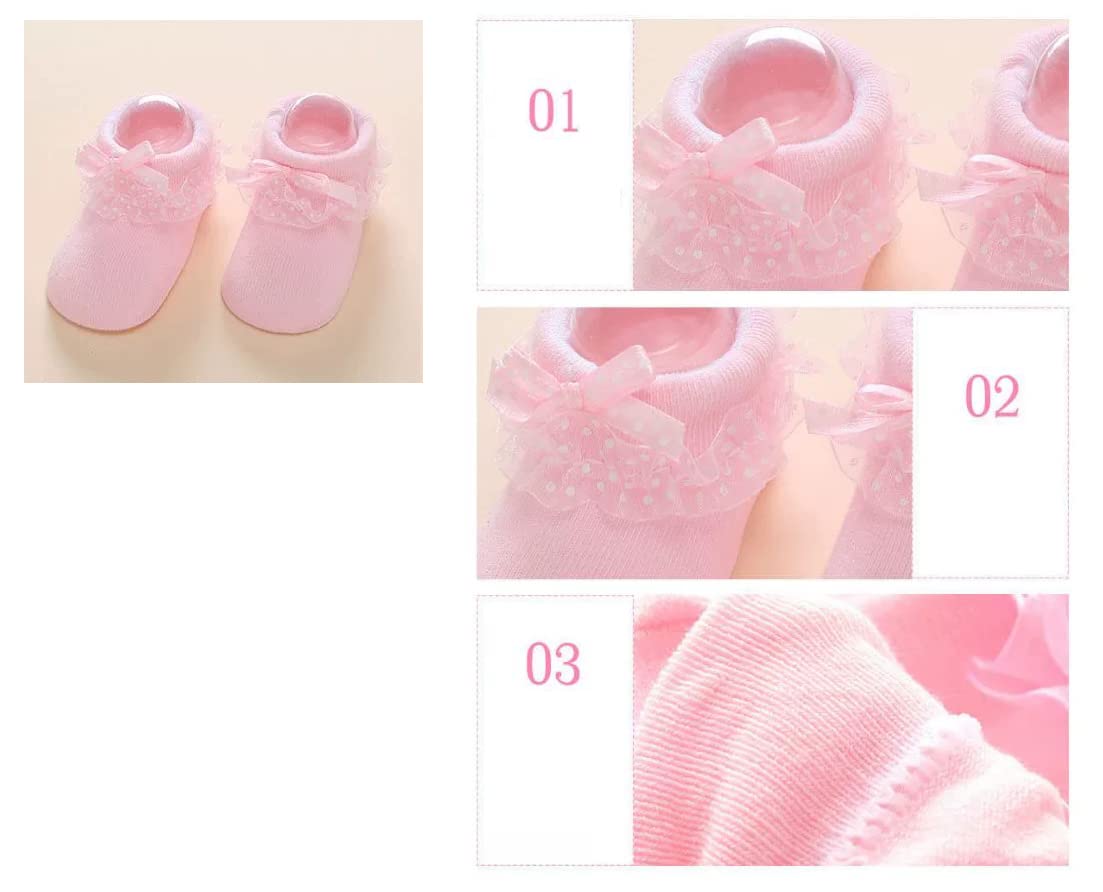 foohinck Baby Girl Clothes 0 to 3 Months Newborn Rompers Clothes Bow Lace Princess Baby Jumpsuit 0-3 Months Infant