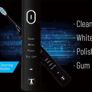 CRI Naturals Perfect Smile Whitening Electric Toothbrush, Gets Teeth 3 Shades Whiter in 7 Days, Clinically Tested & Dentist Approved, LED Technology with 4 Brushing Modes