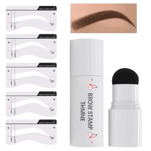 eyebrow stamp stencil kit eyebrow stamping perfect brows stamp shaping kit waterproof (dark brown)