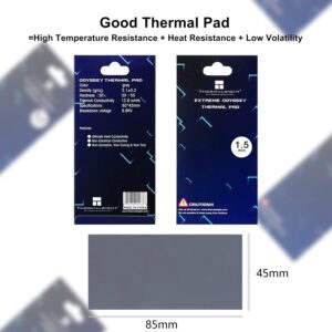 Thermalright Thermal Pad 1.5mm 12.8 W/mK, 85x45x1.5mm, Non Conductive Heat Resistance, Odyssey Silicone Thermal Pads for PC PS5 PS4 Laptop Heatsink GPU/CPU/SSD/VRAM/LED Cooler