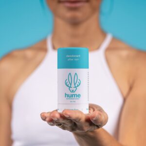 Hume Supernatural Aluminum Free Deodorant for Women & Men - Safe for Sensitive Skin - Probiotic, Plant-Based, Baking Soda Free, Aloe, & Cactus Flower, Anti Sweat, Stain & Odor - After Rain, 1-Pack