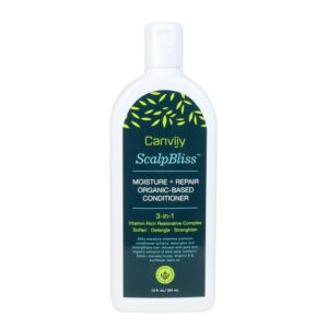 canviiy scalpbliss moisture + repair organic-based conditioner, designed with a vitamin-rich restorative complex to reduce breakage and deliver soft, manageable hair, 12 fl oz (pack of 1)