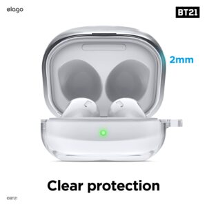 elago l BT21 Flower Case Compatible with Samsung Galaxy Buds 2 Pro Case (2022) / Galaxy Buds 2 Case (2021) / Galaxy Buds Pro Case (2021) / Galaxy Buds Live Case (2020) [Official] (Flower Bouquet)