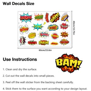 Superhero Wall Decals Wall Sticker Kids Room Resources Superhero Sayings Wall Decals Removable Superhero Party Stickers Playroom Living Room Décor