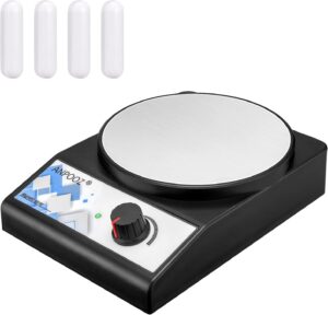 anpooz magnetic stirrer with 4 pcs stir bars, stir plate 3000rpm magnetic mixer 3000ml lab stirrers (no heating)