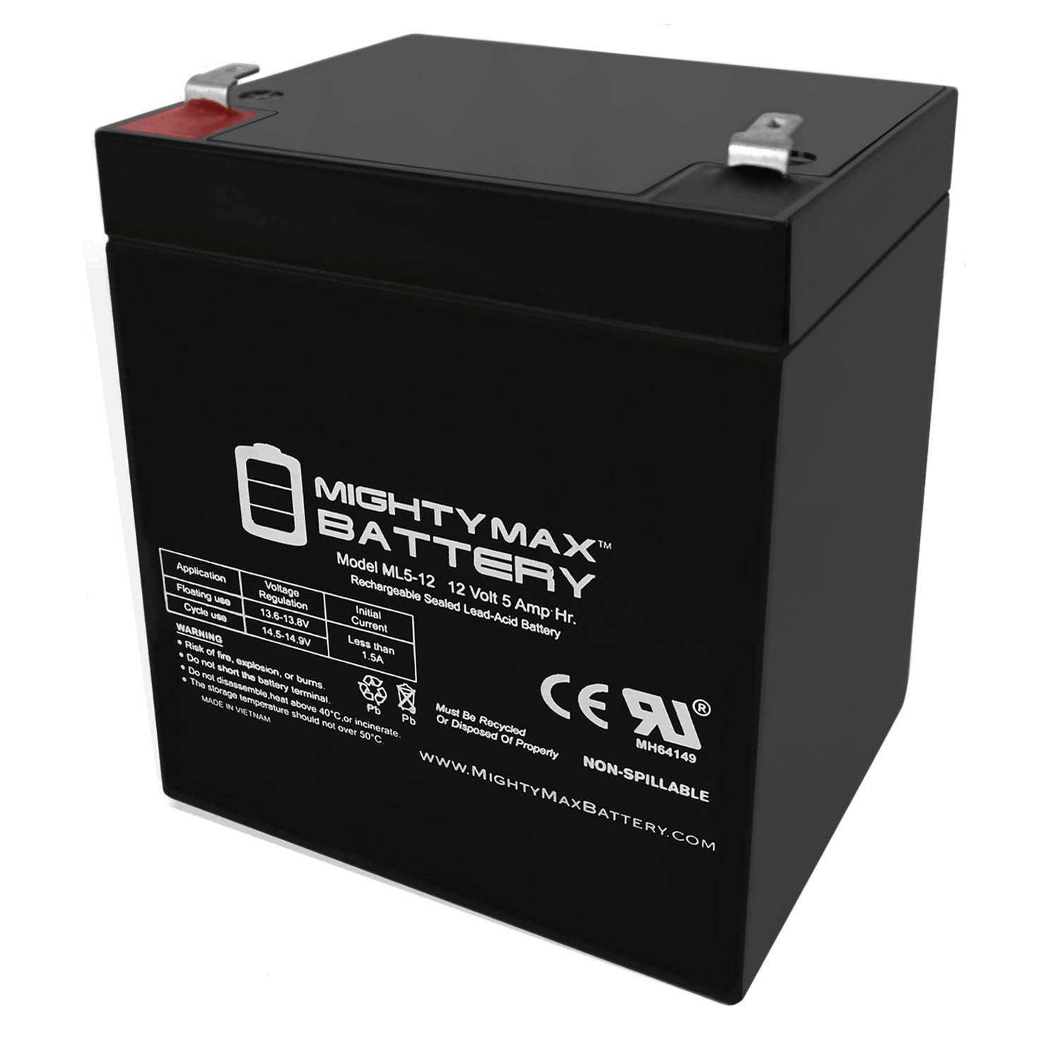 Mighty Max Battery 12V 5AH SLA Replacement Battery for Chamberlain WD962KEV WhisperDrive