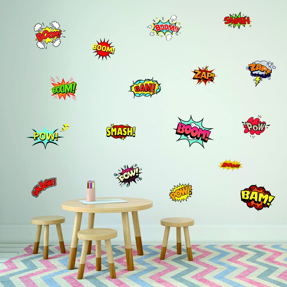 Superhero Wall Decals Wall Sticker Kids Room Resources Superhero Sayings Wall Decals Removable Superhero Party Stickers Playroom Living Room Décor