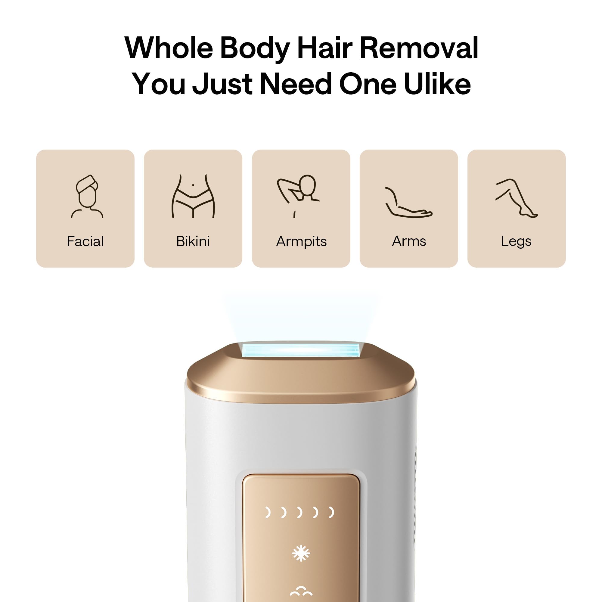 Ulike Laser Hair Removal for Women and Men, Air Ice-Cooling Nearly Painless IPL Hair Removal for Salon-Level Result at Home, Safe and Long-Lasting Hair Reduction for Body, Face & Bikini