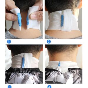 QUUPY 2 Roll Disposable Barber Paper Neck Strips Hairdressing Collar Stretchy Neck Covering Paper Towel for Hairdressers and Barbers or Household Use