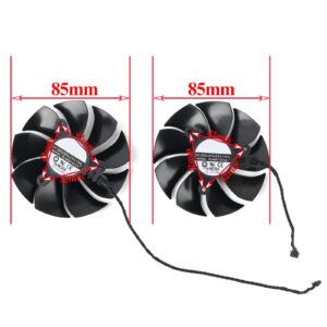 Coolerage 85mm DC 12V 0.55A 4Pin PLA09215S12H RTX2080Ti GPU Fans for EVGA RTX 2060 2070 2080 2080Ti RTX2080Ti Graphics Card Cooling Fans (Fan - B)