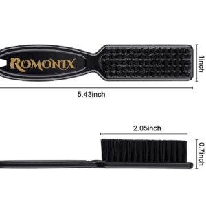 ROMONIX Barber Blade Cleaning Brush Hair Clipper Brush Nail Brush Tool for Cleaning Clipper (Black)