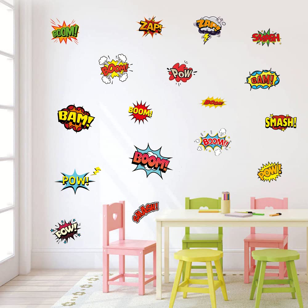 Superhero Wall Decals Wall Sticker Kids Room Resources Superhero Sayings Wall Decals Removable Superhero Party Stickers Playroom Living Room Décor