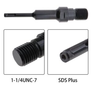 SING F LTD Core Drill Bit Adapter 1-1/4inch UNC to SDS Plus 20mm 45 Steel for Hammer Drill Diamond Core Drill Bits Connecting Hammer Drill Bit Accessories